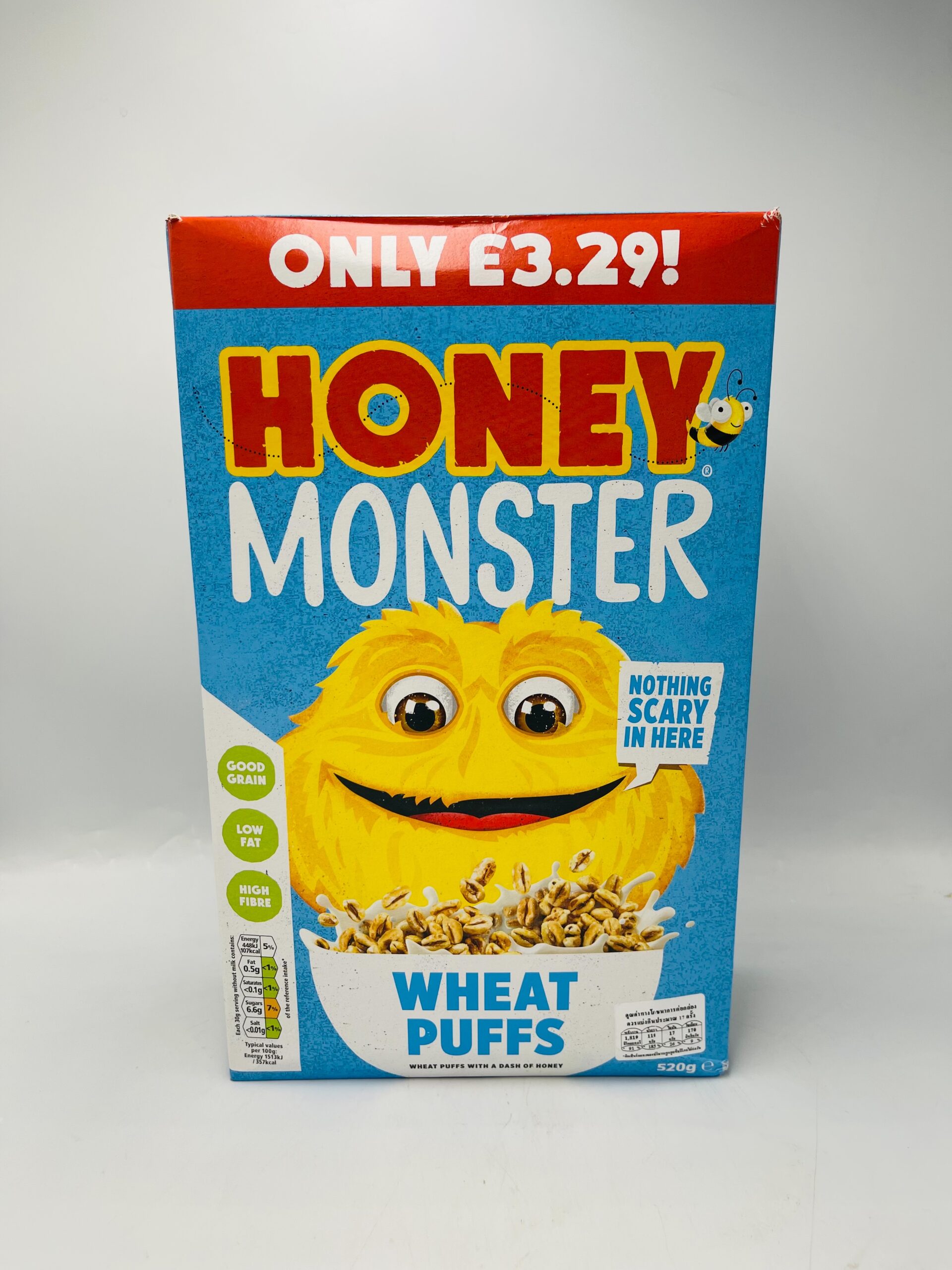 Honey monster wheat puffs 520g - Imported Food for Thailand Expats